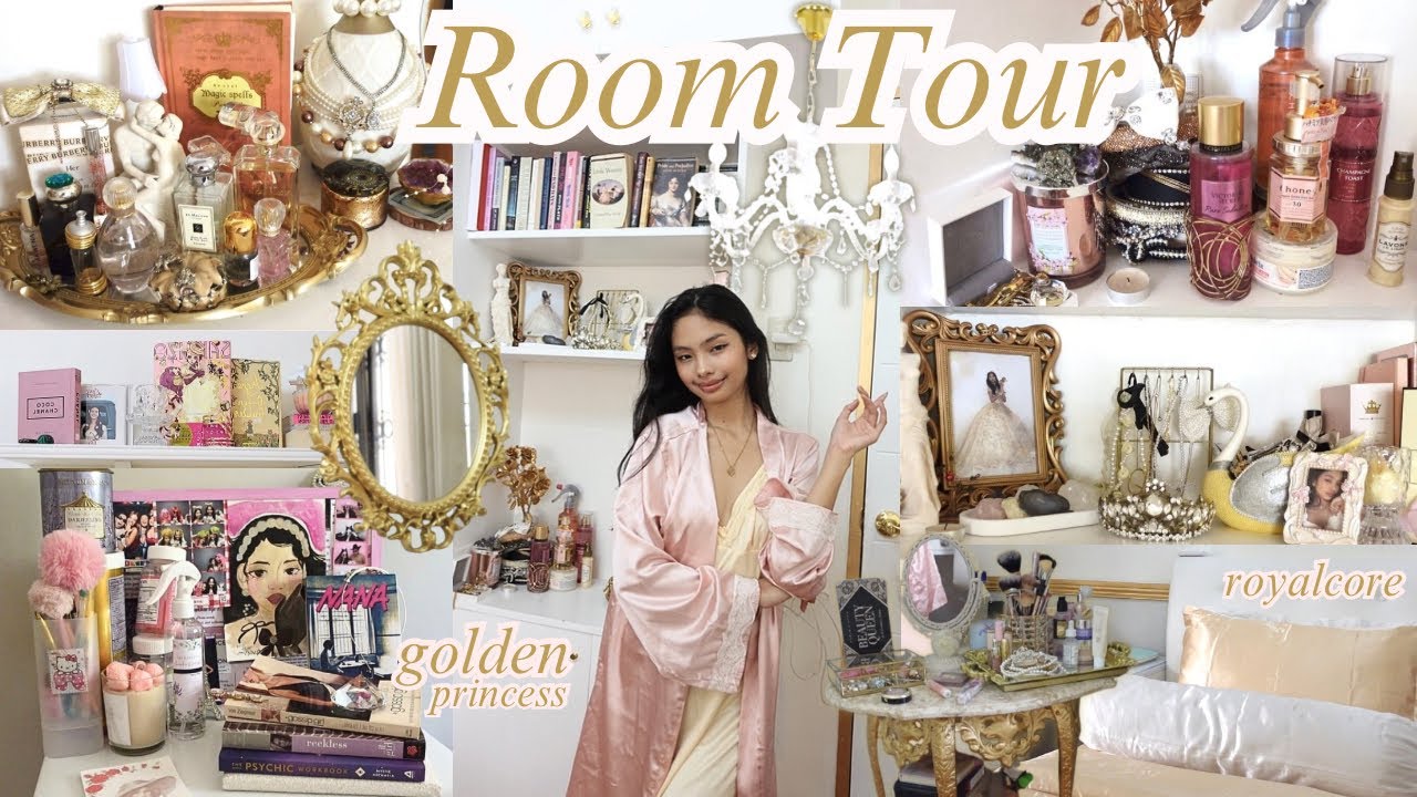 👑🪞ROOM TOUR ~ Golden princess room! - YouTube