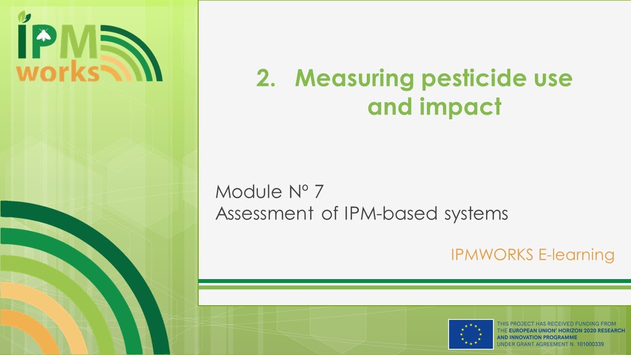 7.2. Measuring pesticide use and impact. - IPMWORKS e-learning training ...