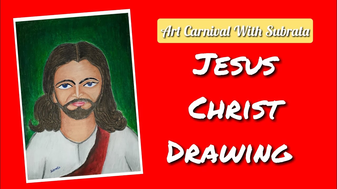 Jesus Christ Drawing with Oil Pastels || Christmas Special Drawing ...