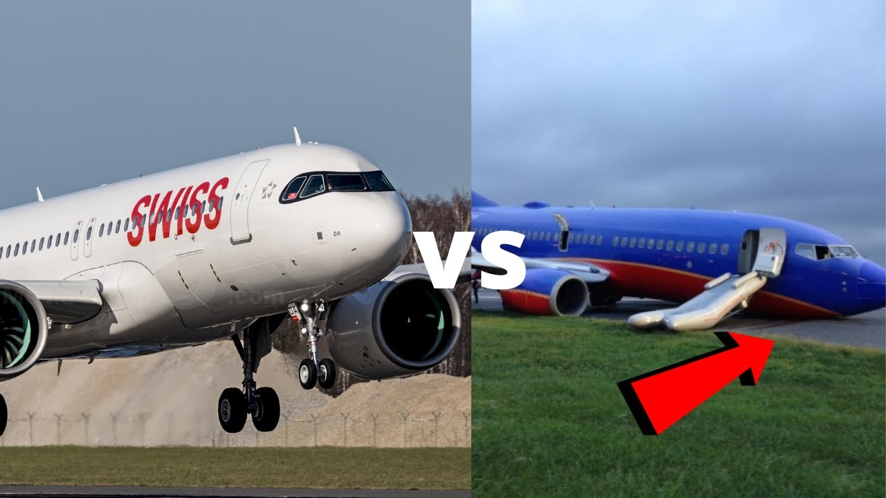 737 vs a320 very clear difference - YouTube