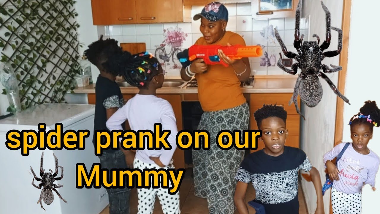 Mummy Spider in the room - David and Esther prank her mum - YouTube
