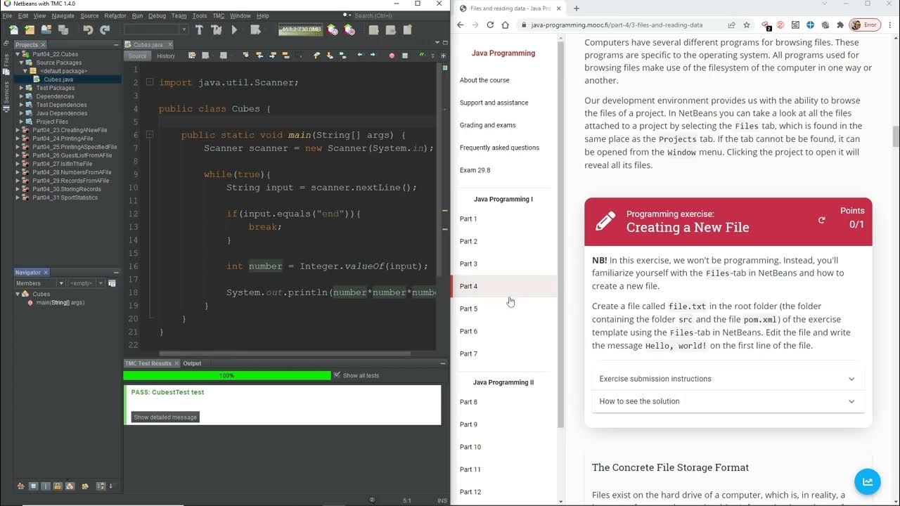 20. Java Helsinki Uni MOOC programming 1 part 4! Files and Reading Data Part 1 of 3 - YouTube