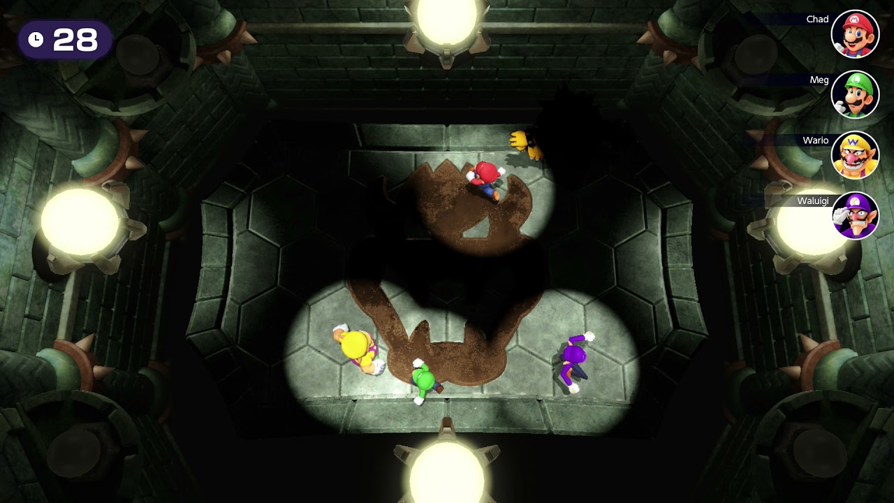 Mario Party Superstars - Minigames - Dark n Crispy (Free For All) - YouTube