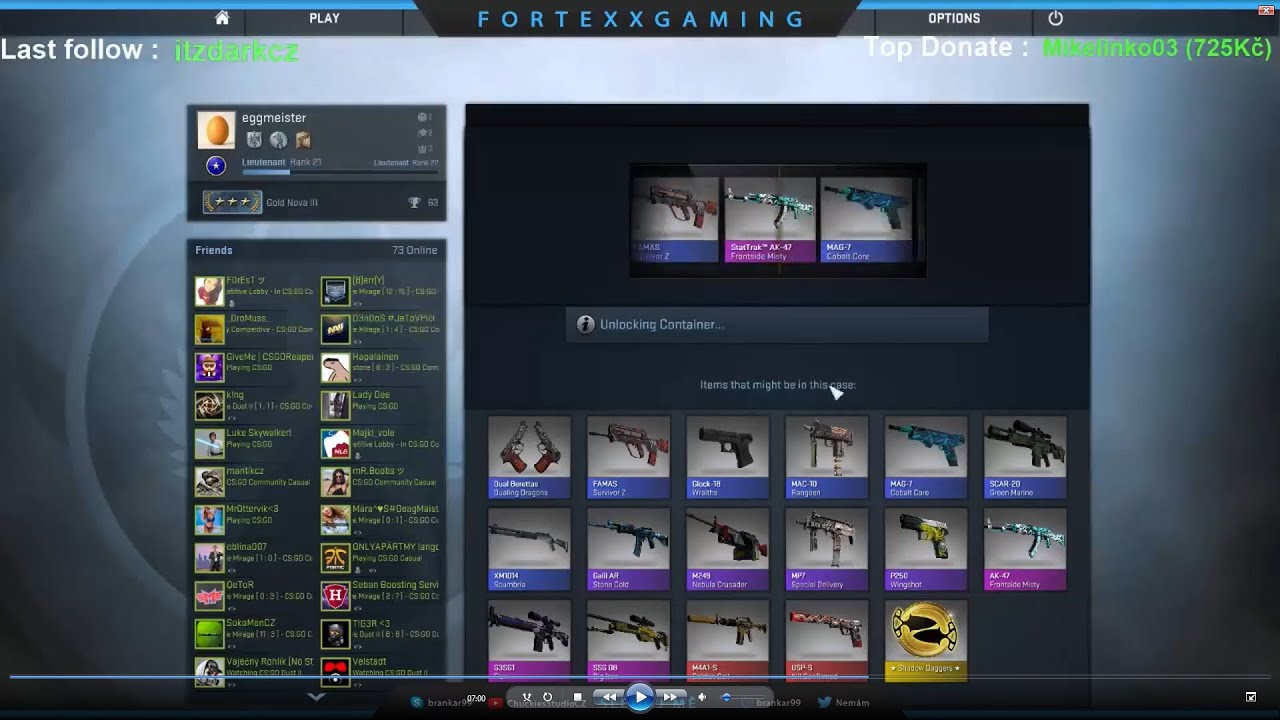 | Stream | - Case openning #1 - YouTube