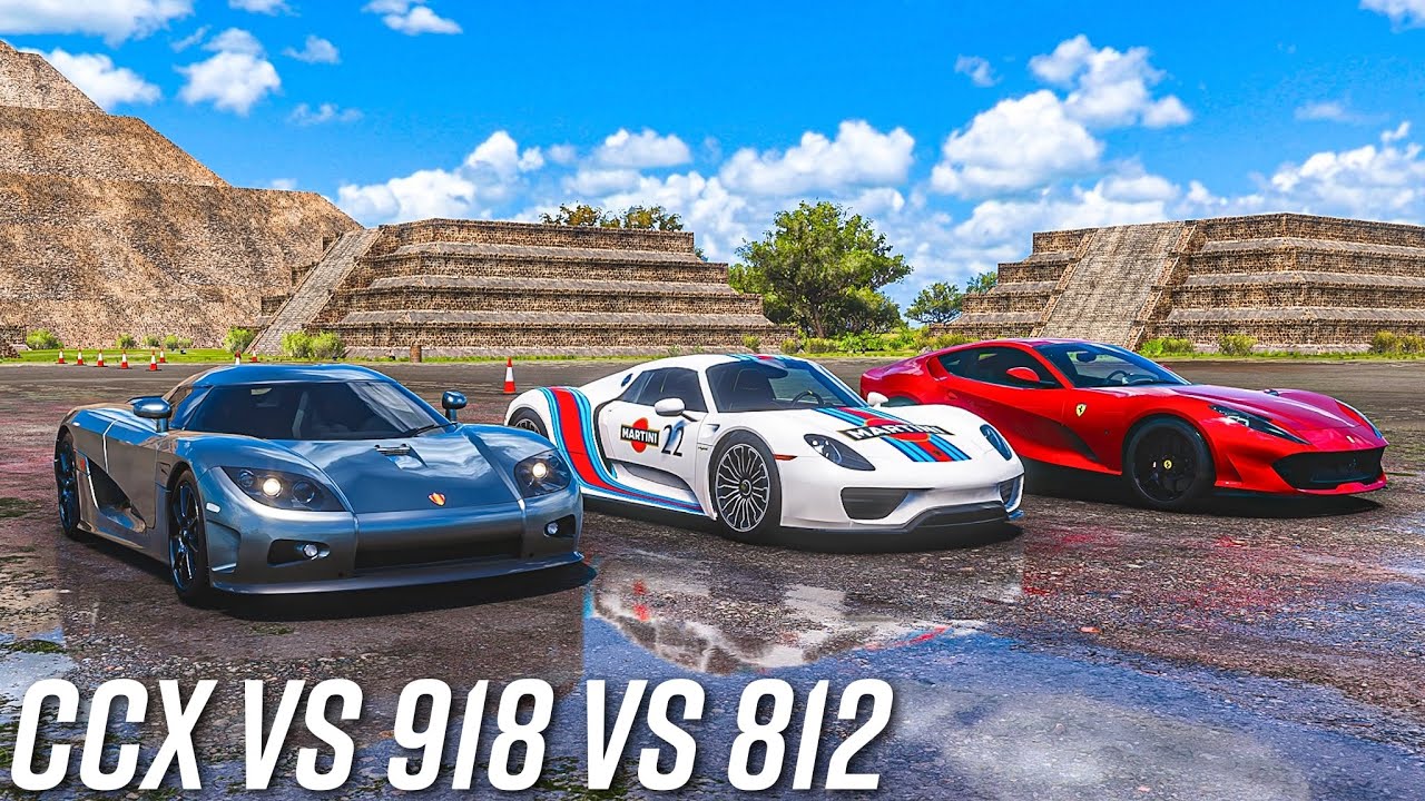 Koenigsegg CCX vs Ferrari 812 Superfast vs Porsche 918 Spyder | Forza ...