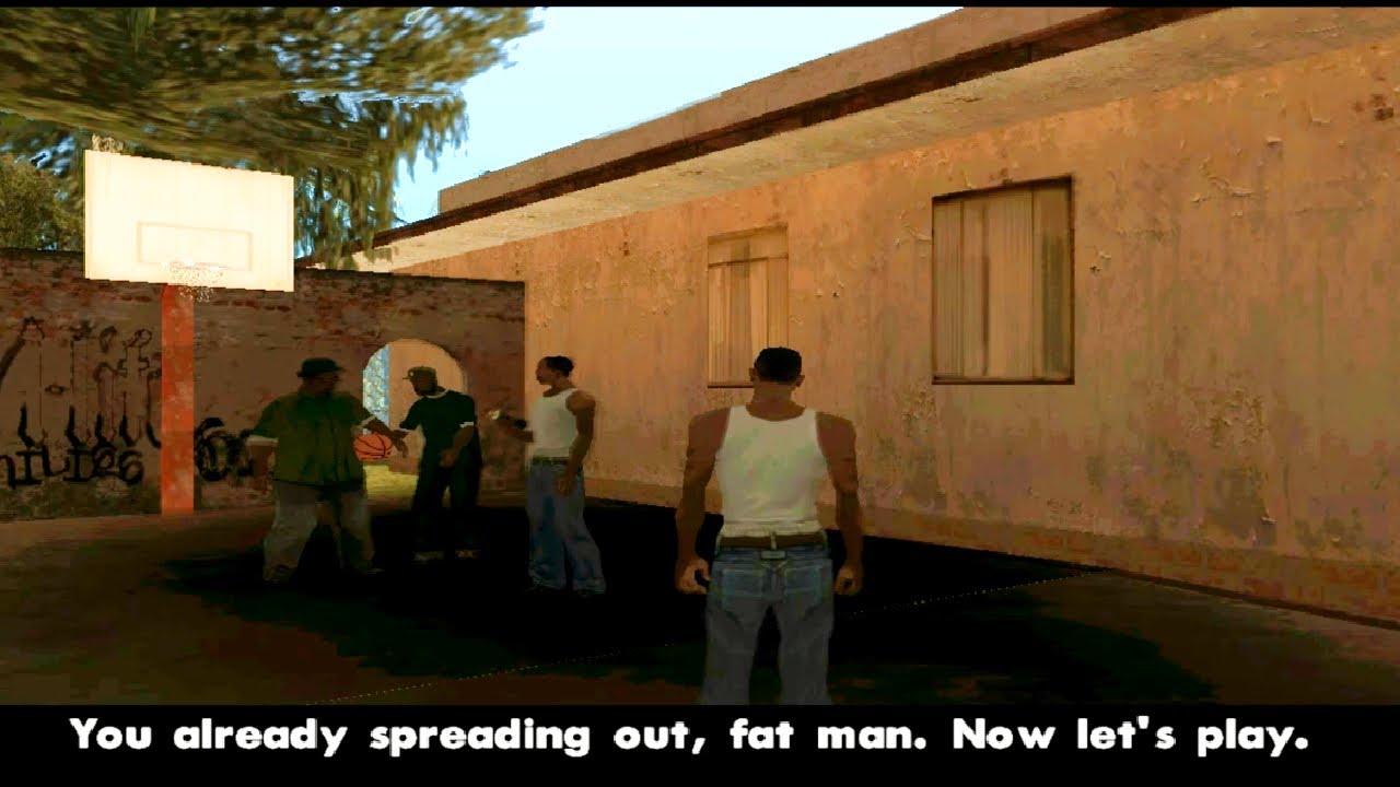 Tagging Up Turf mission cutscene but from a different view - YouTube