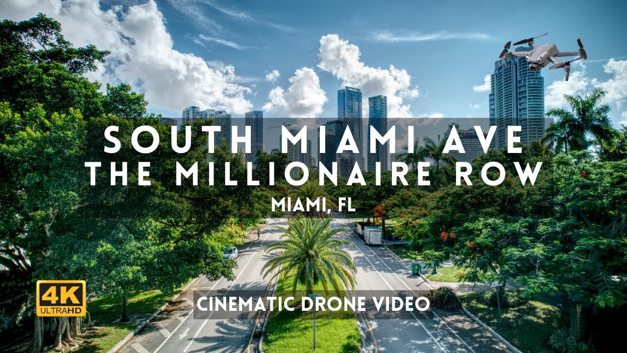 The Millionaire Row: South Miami Avenue [4k Miami Cinematic Drone Video ...