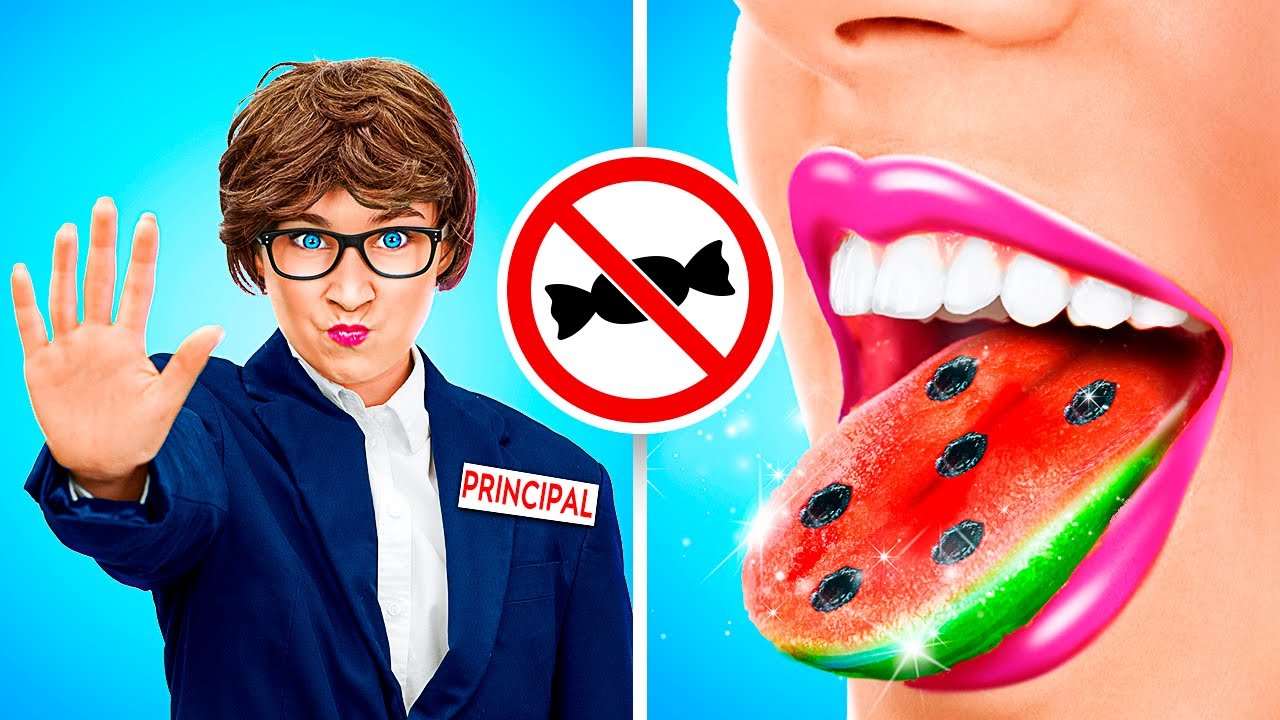 🍉HOW TO SNEAK FOOD INTO SCHOOL 📚 Cool Sneaking Tricks and Funny Moments ...