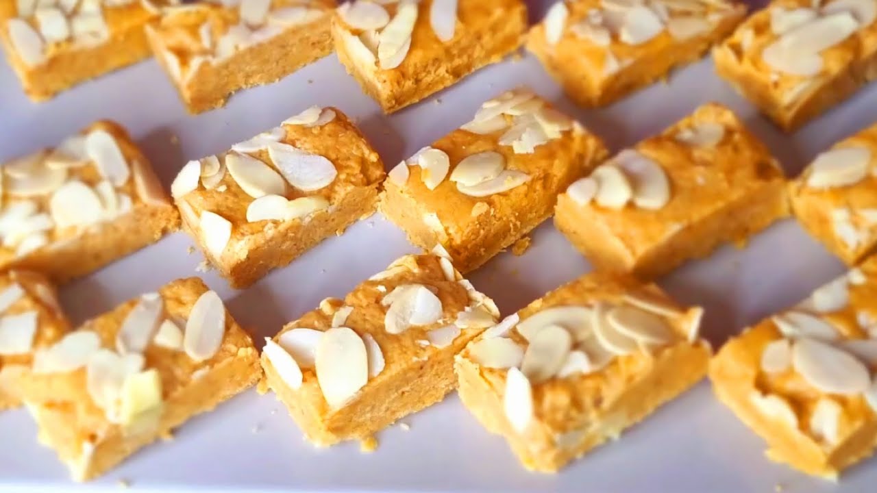 Besan Milk Cake Recipe |Gram Flour Sweets | How To Make Besan Barfi ...