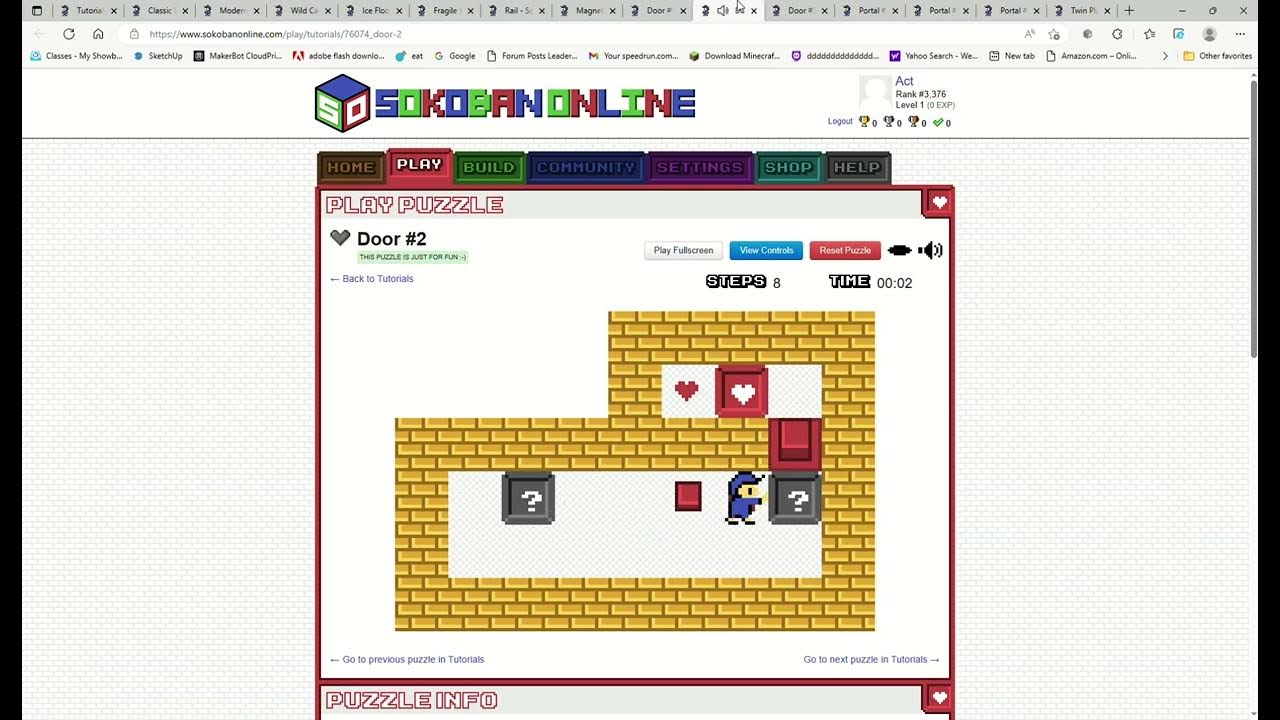 Sokoban Online Tutorial Levels - YouTube
