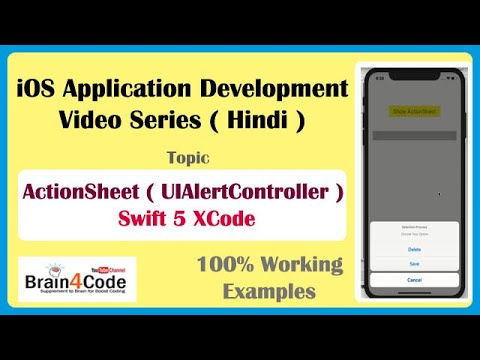 ActionSheet with UIAlertController in Swift 5 XCode | Hindi | Display Actions Using ActionSheet ...