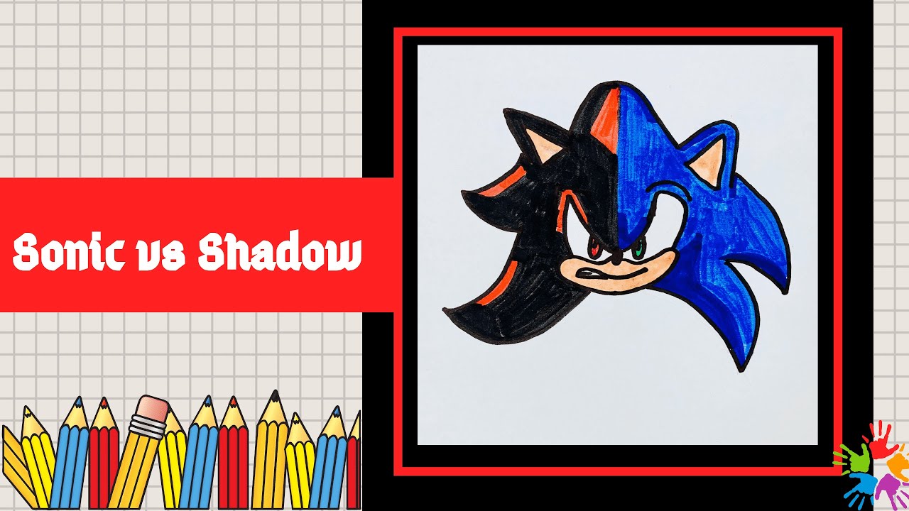 How to Draw Sonic and Shadow | Sonic 2 Movie | Coloring - YouTube