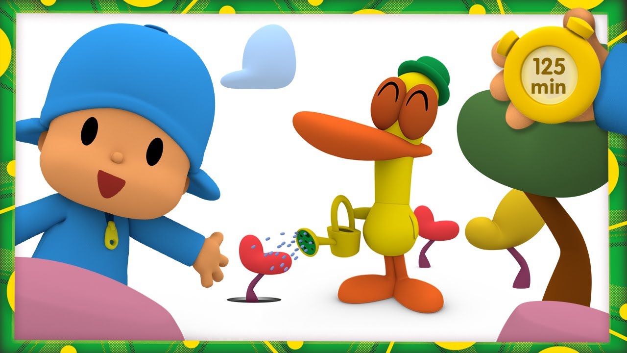 🌱POCOYO & NINA EPISODIOS COMPLETOS - Cuidando árboles y plantas 125 min ...