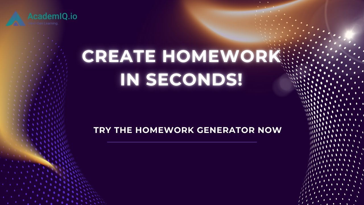 Create Custom Homework in Minutes with AI! | Academic AI Homework ...