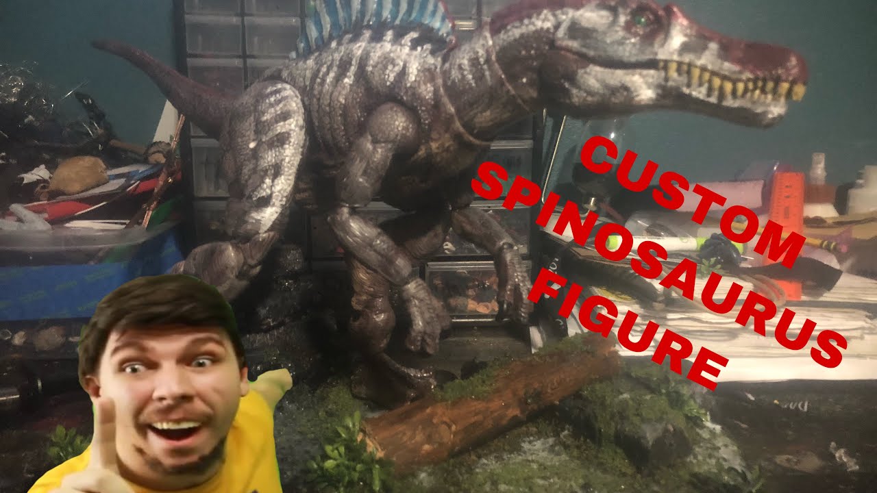 Custom spinosaurus figure - YouTube