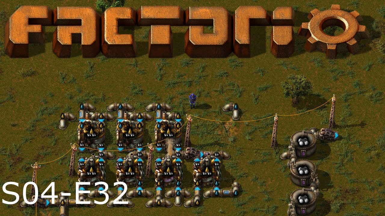 Factorio S04-E32, Light oil cracking to petroleum gas - YouTube