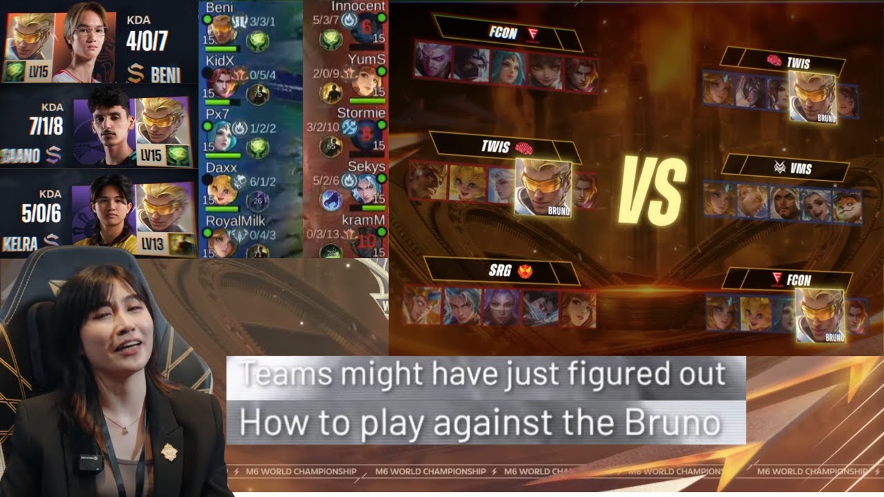 BRUNO IS THE META ON M6! |Casters & teams react ON how BRUNO is so OP ...