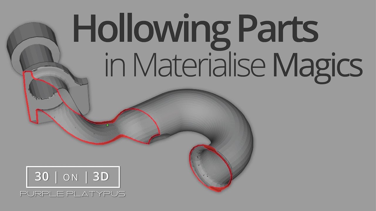 30 on 3D: Hollowing Parts | How To Use Materialise Magics | Purple ...