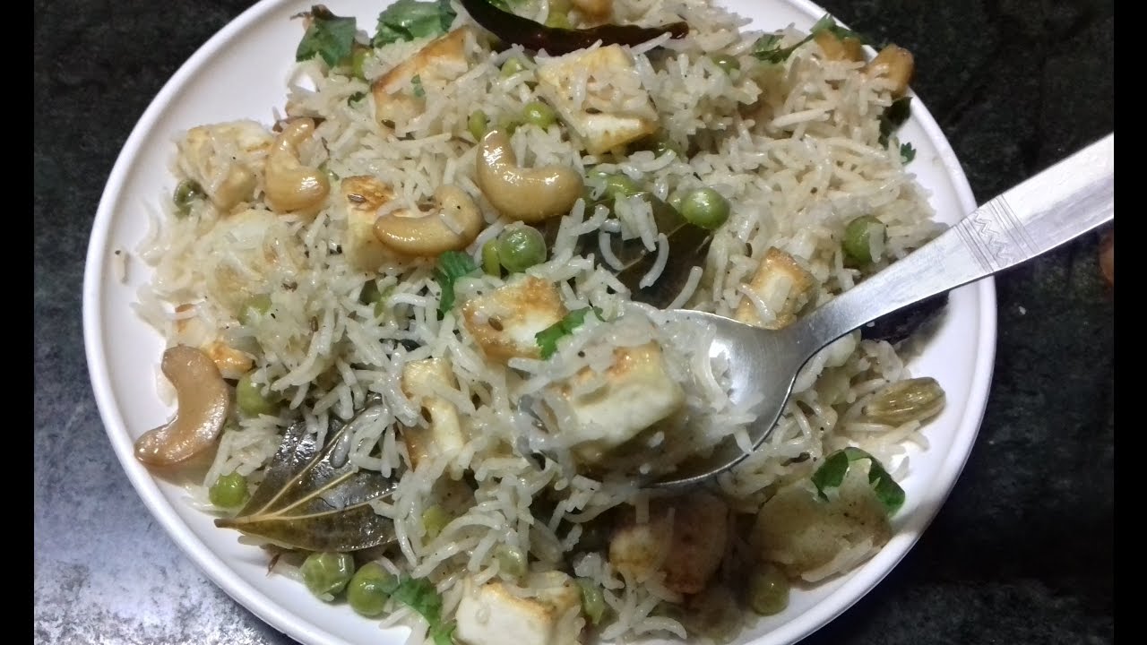 Matar Paneer Pulao Recipe | Vegetable Biryani Recipe | Pulao Recipe ...