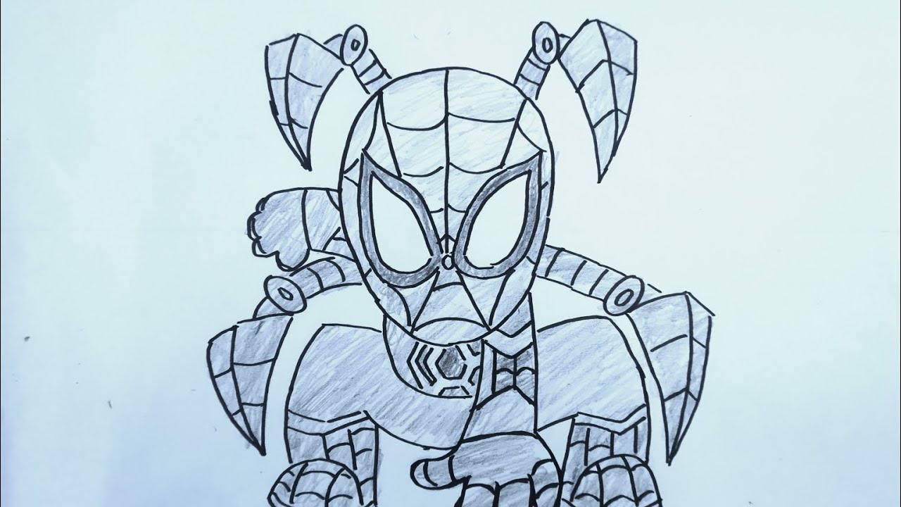 How To Draw The Iron Speder | Spider Man - YouTube