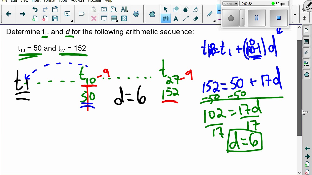 Unit 1 1 12 Using the Formula to Find the Arithmetic Means Part 3 - YouTube
