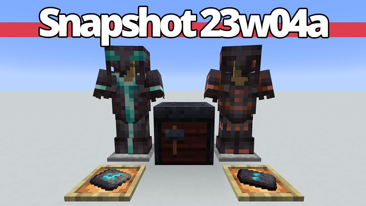 Snapshot 23w04a – Personalización de armaduras, rediseño de mesa de herrería - YouTube