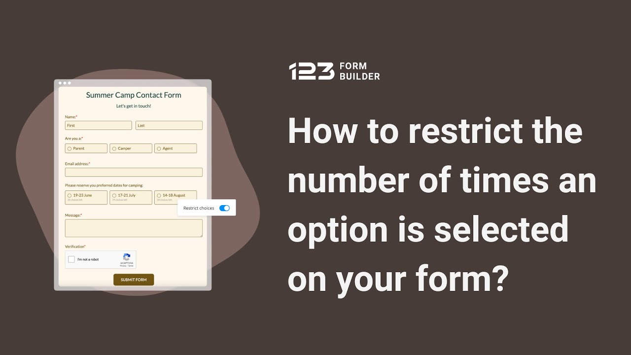 How to restrict the number of times an option is selected on your form ...
