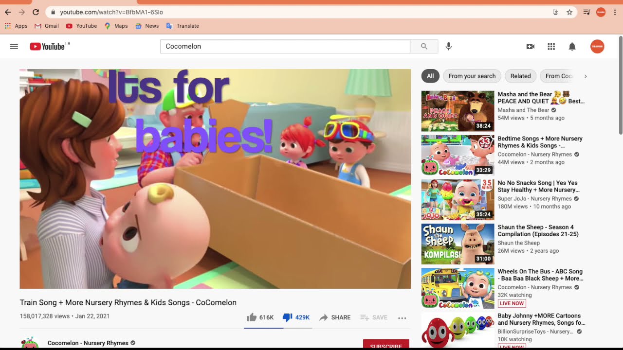 I hate cocomelon! - YouTube