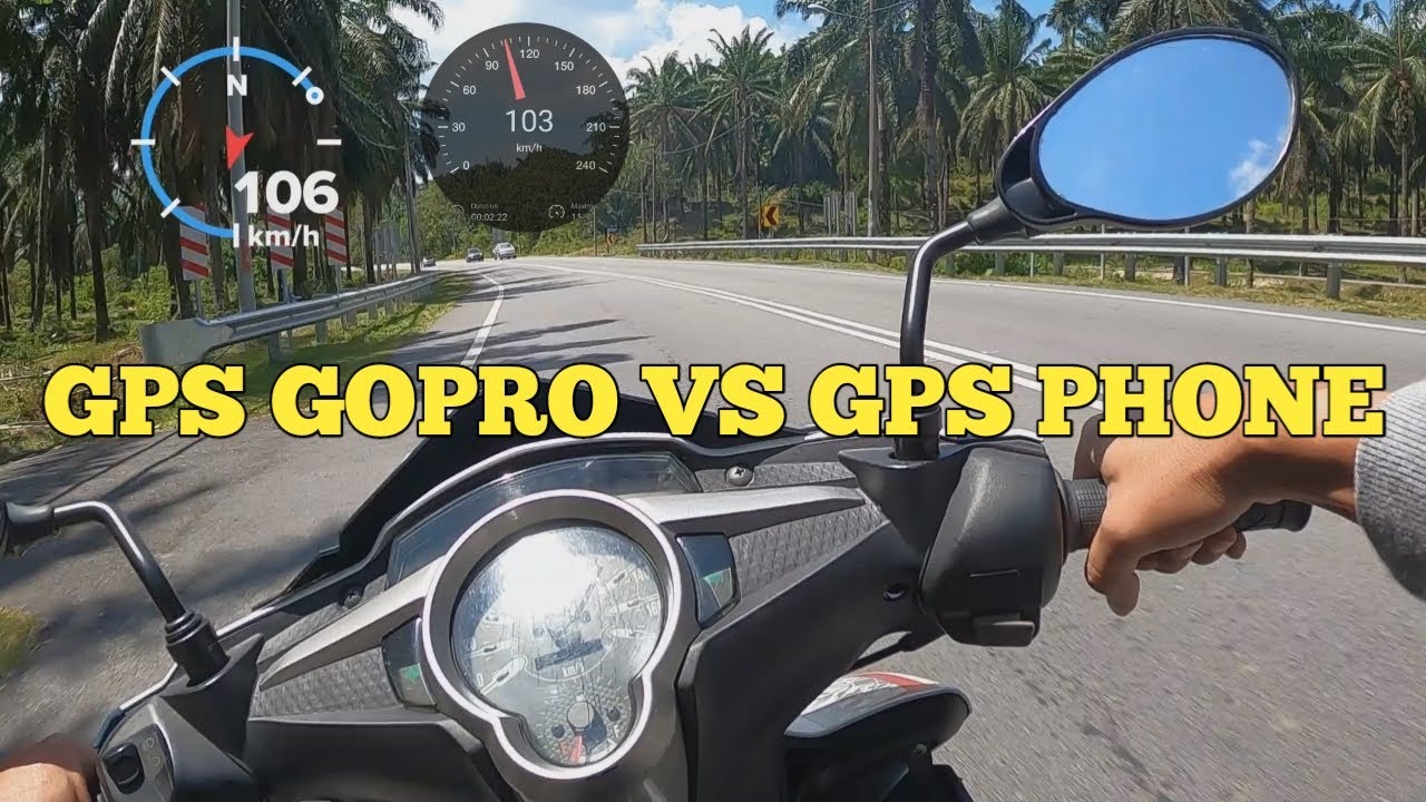 TOP SPEED GPS GOPRO HERO 8 BLACK VS GPS PHONE | BERAPA PERBEZAAN KM/H ...