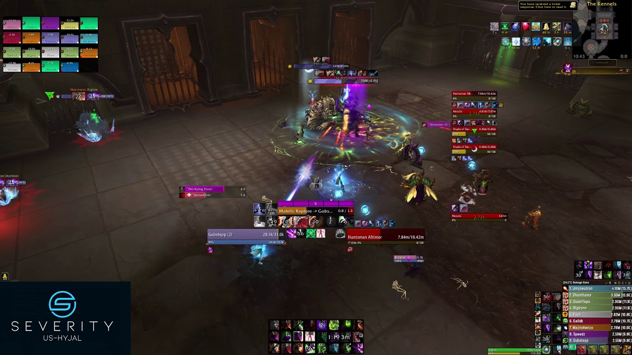 Heroic Huntsman Altimor - Affliction Warlock PoV - Severity - YouTube