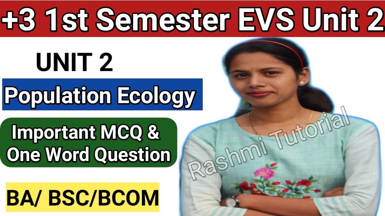+3 1st Semester Evs | Unit 2 Important Mcq and 1 word Question | BA | BSC | BCOM | Evs | Unit 2 ...