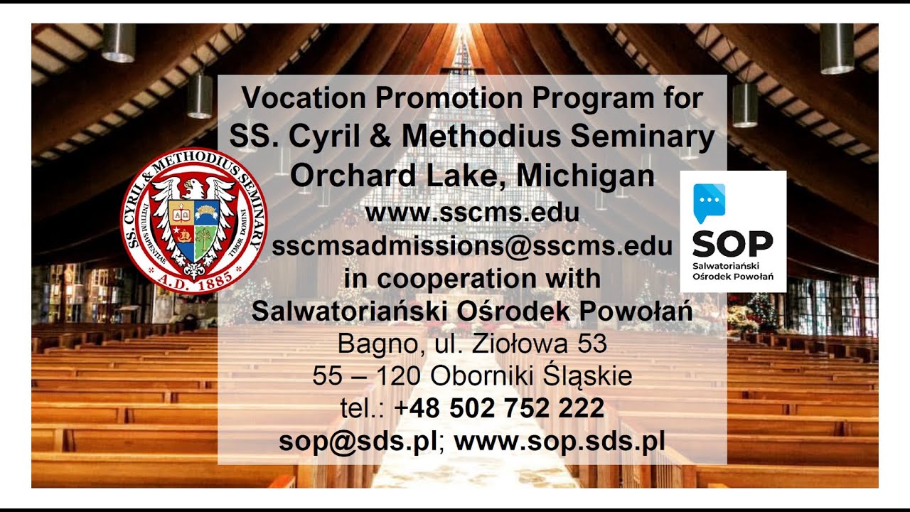 Vocation Promotion Program for SS Cyril & Methodius Seminary - YouTube