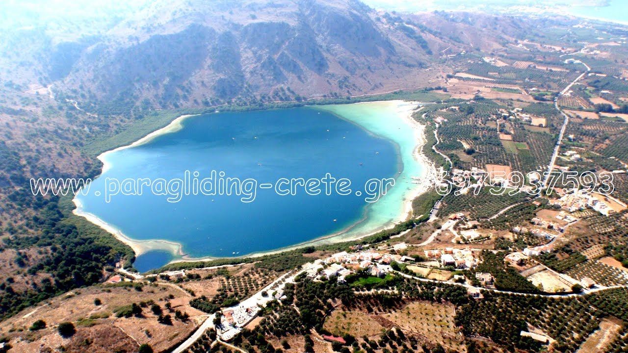 Λιμνη Κουρνα Γεωργιουπολη Tandem paragliding 6975937593 kissanakis ...
