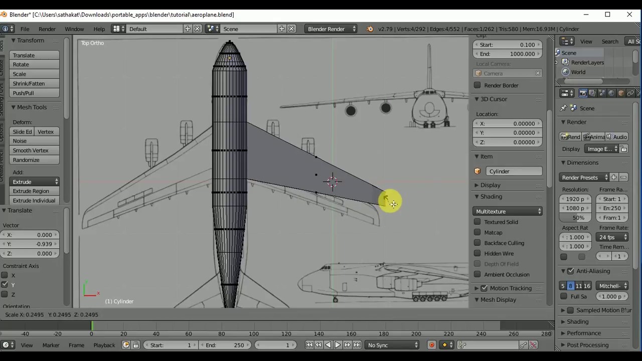 Blender Tamil Tutorial - Aeroplane modelling - LMWS - YouTube