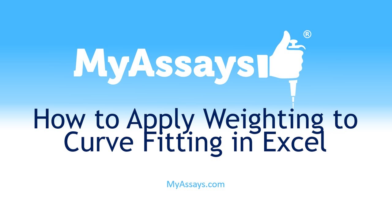 How to Apply Weighting to Curve Fitting in Excel - YouTube