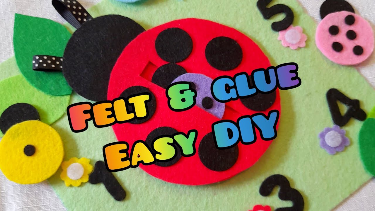 DIY Lady Bug Activity Busy Book (No-Sew) - YouTube