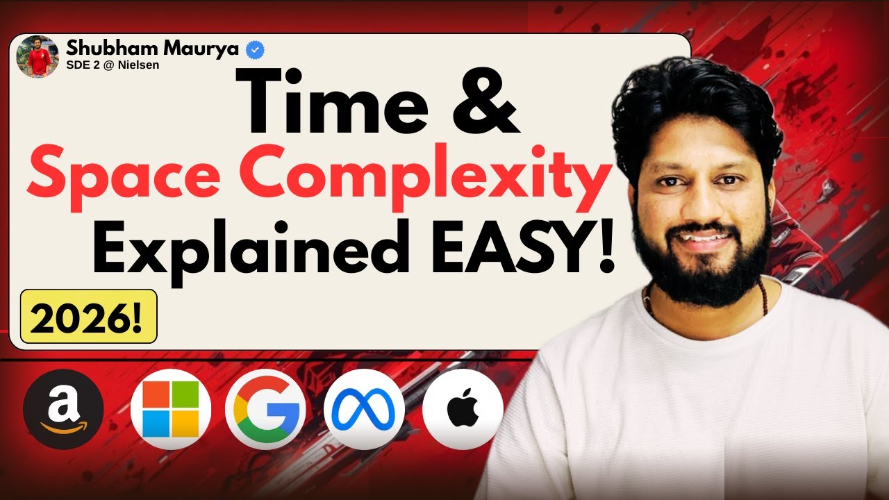 Time & Space Complexity Explained | Big-O Notation Full Beginner to ...