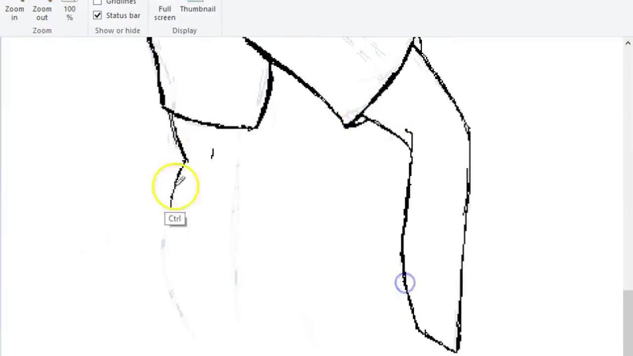 Drawing Karen Araragi In Windows Paint - YouTube