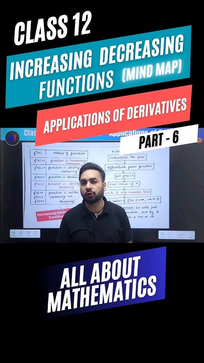 Applications of Derivatives Series (Part-6) Class 12 Maths | Increasing Decreasing Functions # ...