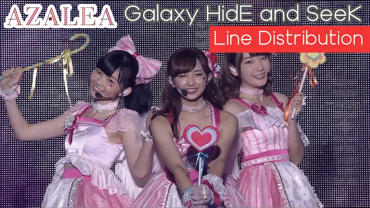 Aqours (Azalea) ~ GALAXY HidE and SeeK line distribution - YouTube