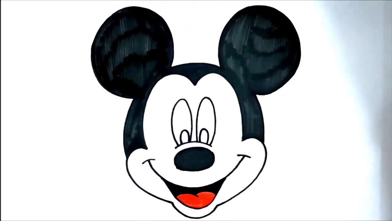 How to draw a Mickey mouse step by step ll easy drawing for beginners🐱 ...