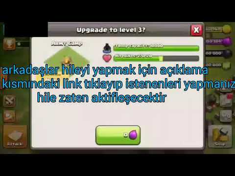 Clash of clans Hile Sınırsız altın ve iksir Çok basit