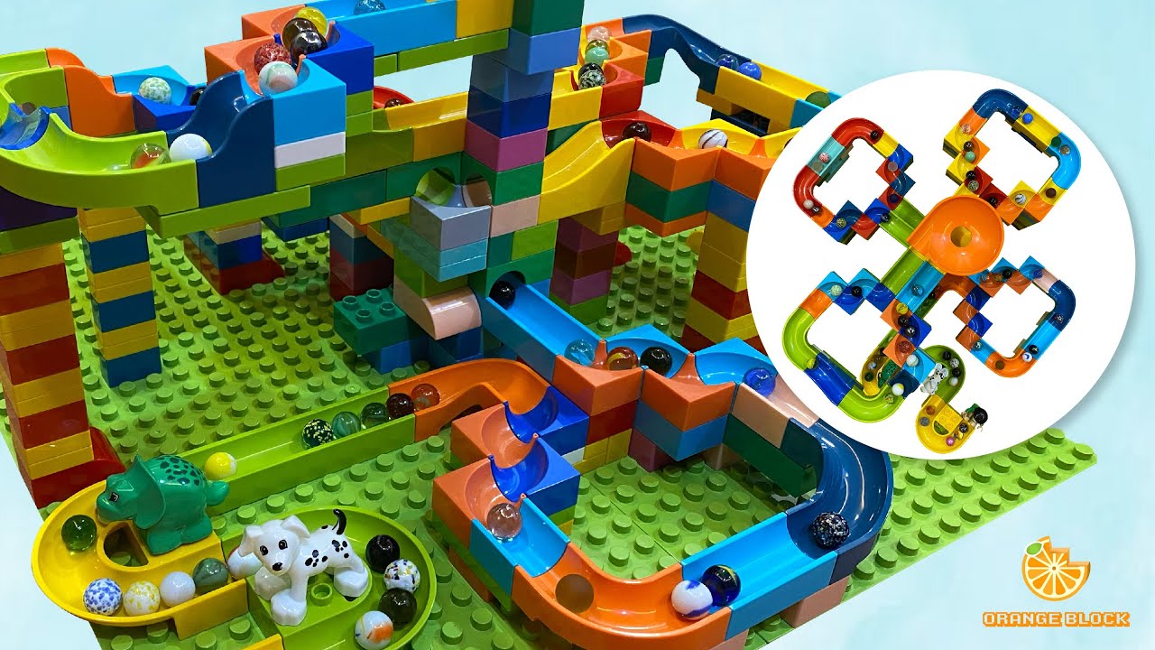 Marble Run ☺︎ Flower Colourful Building Block ASMR with Rolling Marble ...