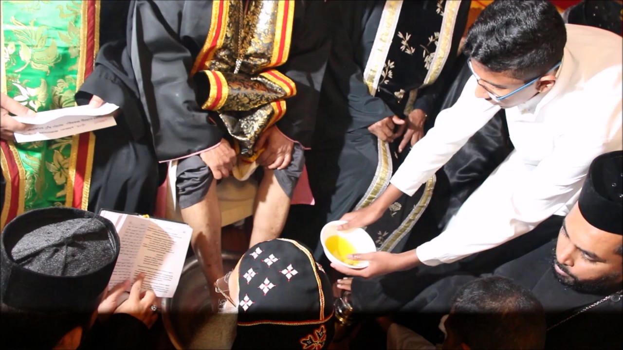 Feet washing ceremony at st Peter's & st Paul's church of Houston - YouTube