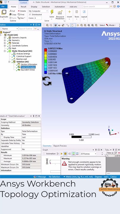 Topology Optimization in ANSYS Workbench 🔥 | Structural Design Revolution!#caddengineer - YouTube
