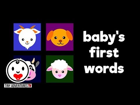 Baby's First Words | Farm Animals | Simple learning video for babies ...