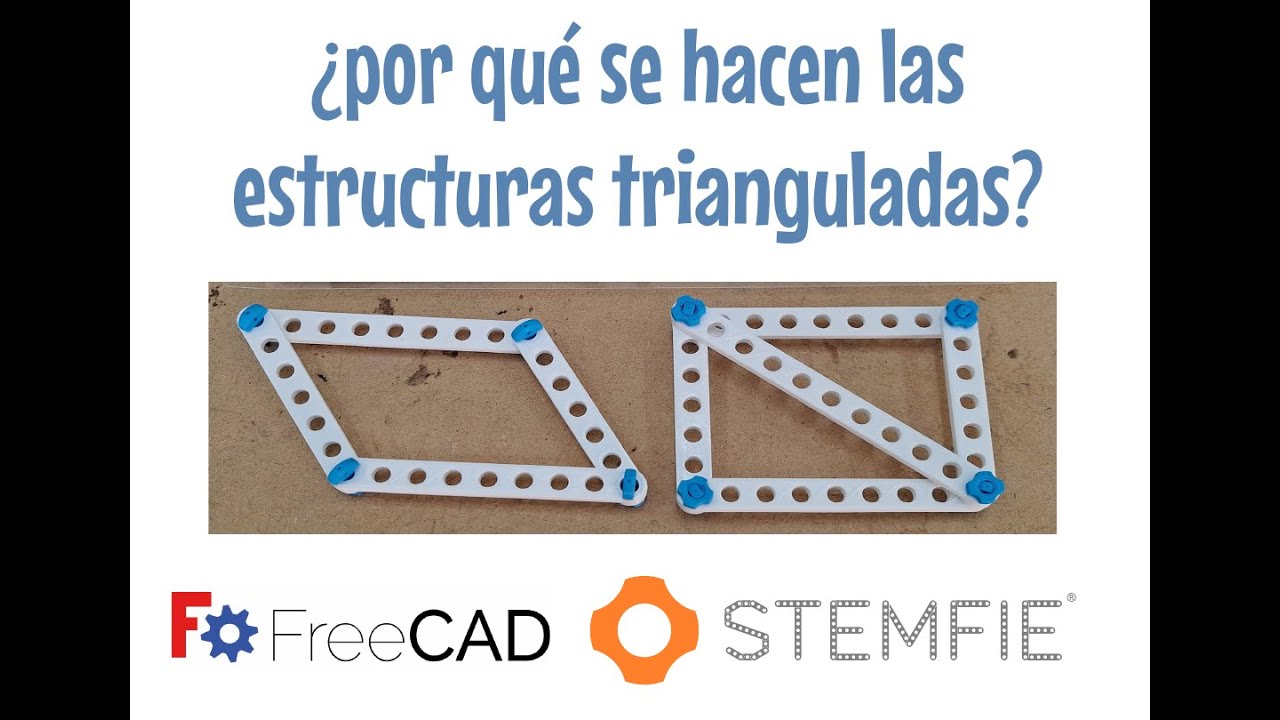 Triangulación de estructura con FreeCAD y @Stemfie3D - YouTube