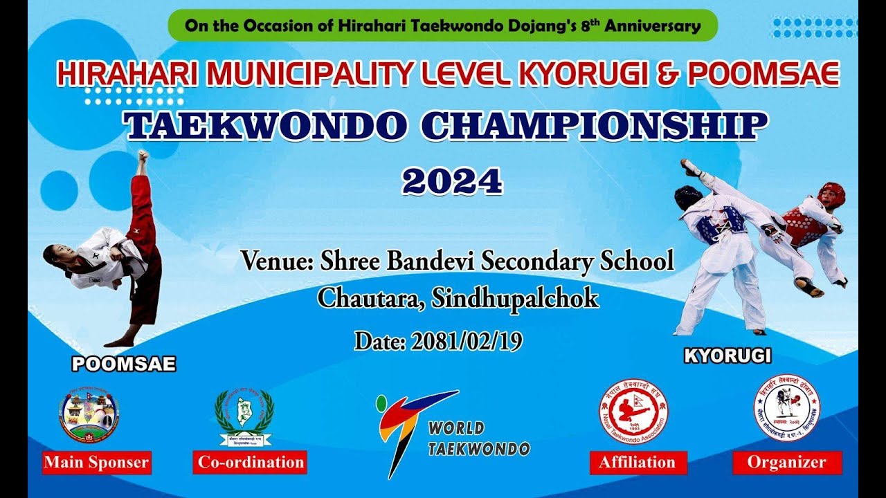 1st Hirahari Municipality Level Kyorugi & Poomsae Taekwondo ...