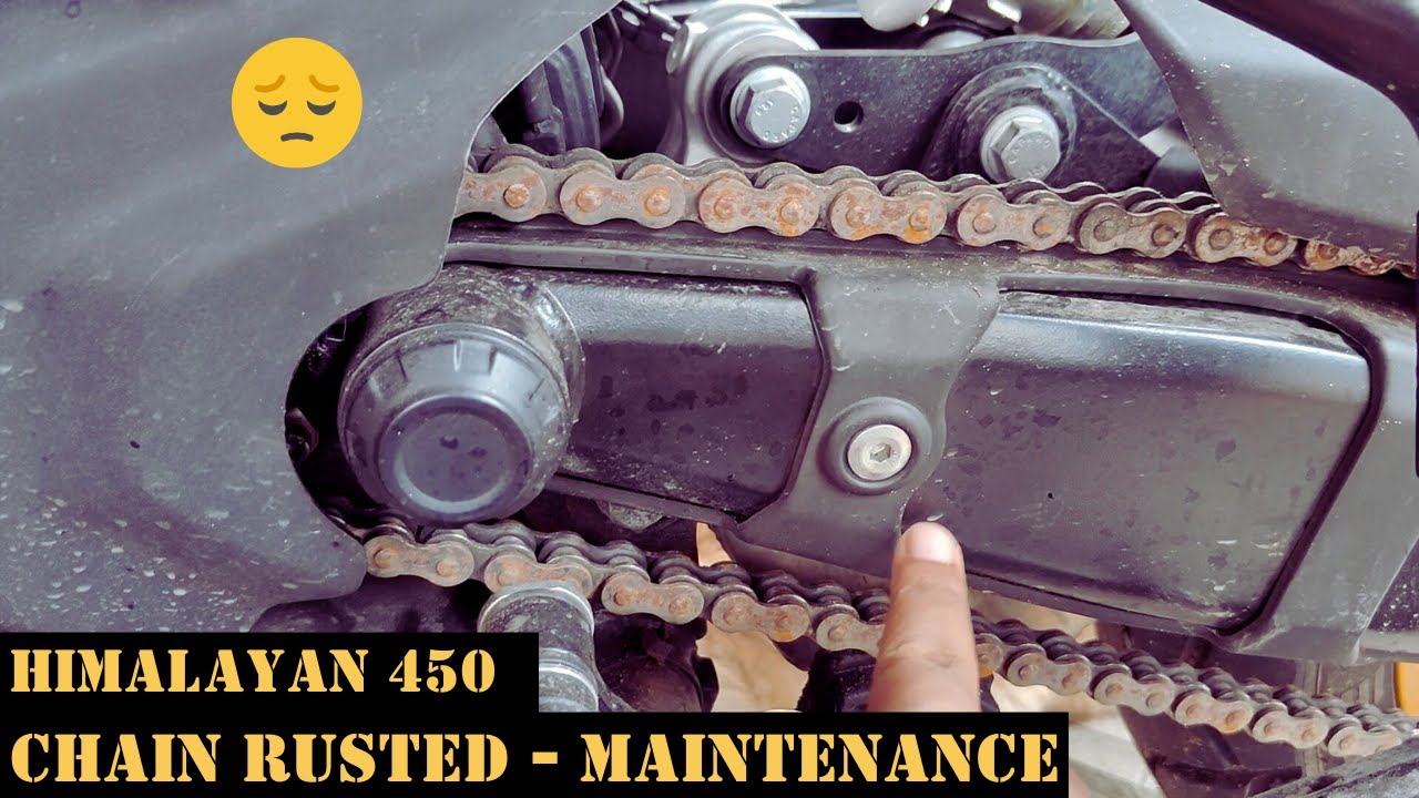 Himalayan 450 Chain Rusted😥Complete cleaning😍 Step by Step 🤗process # ...