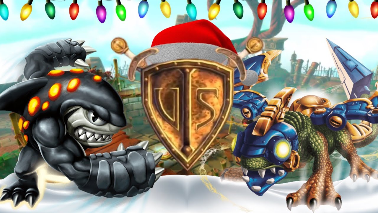 Terrafin Vs Lightcore Drobot PVP Arena Battle Skylanders Swap Force ...